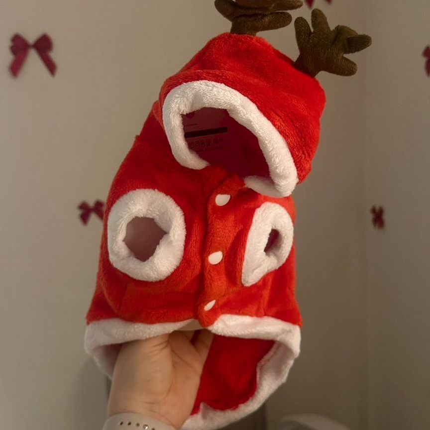 Новогодний костюм для собаки кошки