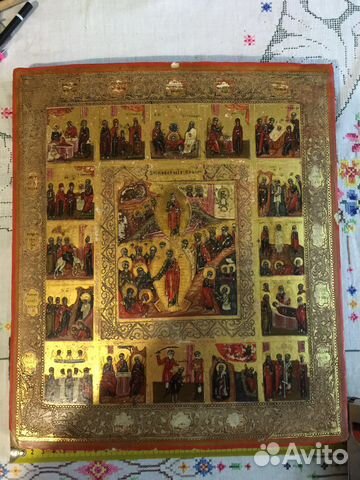 Икона праздники на золотом фоне купить в Москве | Хобби и отдых | Авито