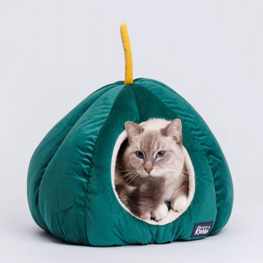 Лежанка домик тыковка для кошек и собак Rurri