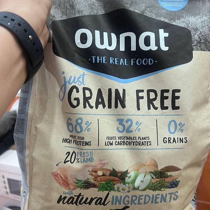 Корм для взрослых собак Ownat, ягненок