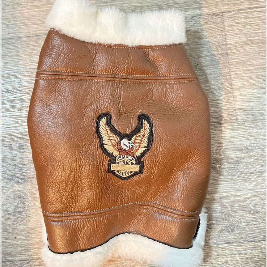 Куртка-дубленка для собак мелких пород