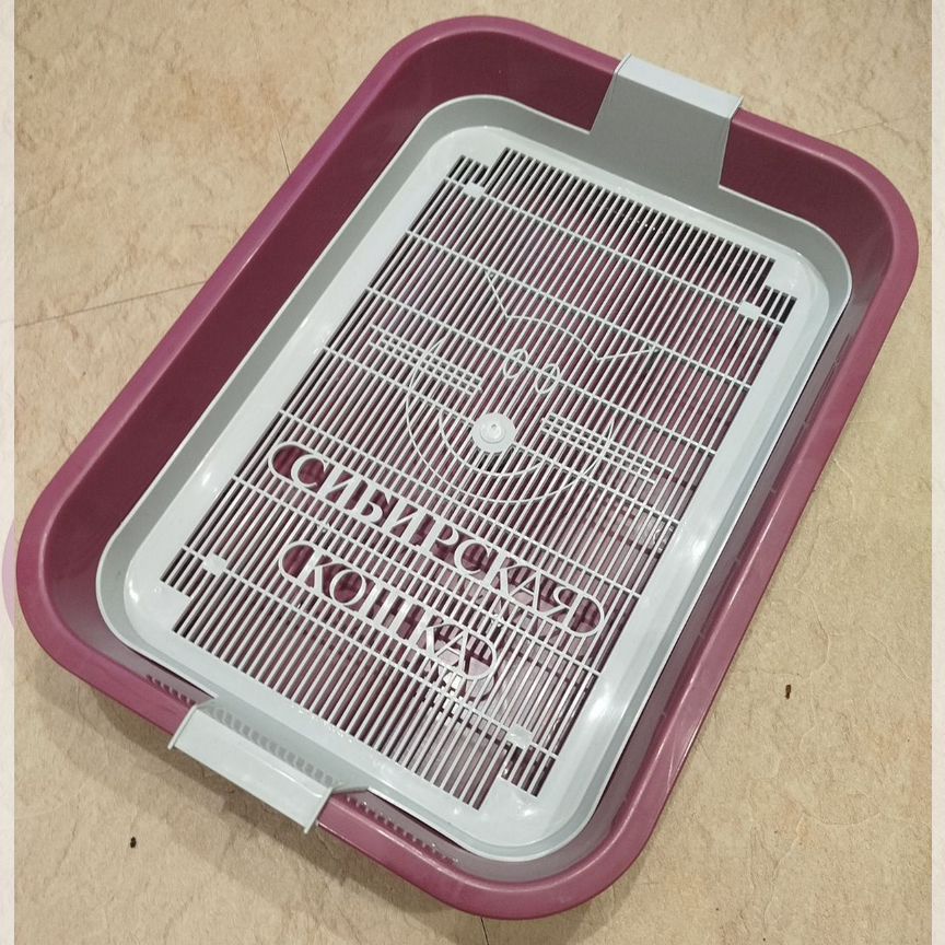 Туалет для кошки с сеткой