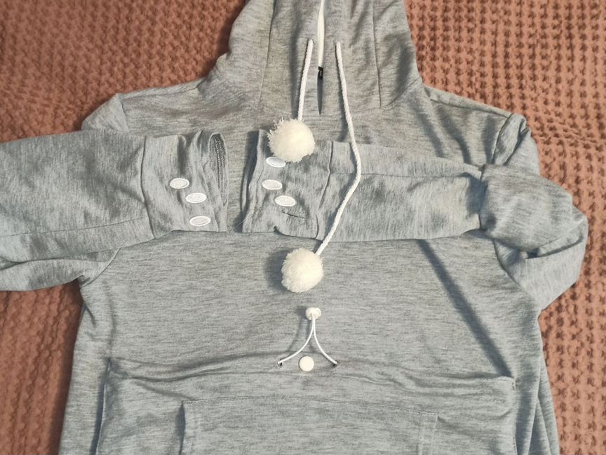 Толстовка женская с карманом для животного 48 50