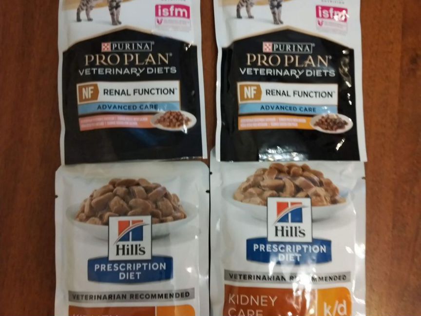 Паучи (корм) при болезни почек. ProPlan, Hill's