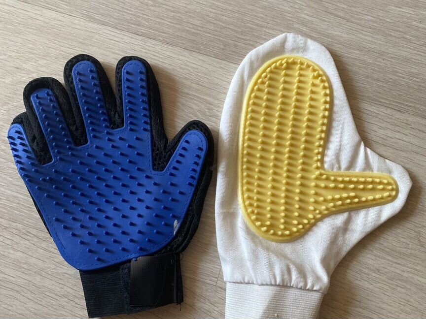 Варежки для вычесывания шерсти