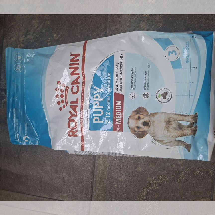 Корм для собак royal canin medium puppy 3 кг