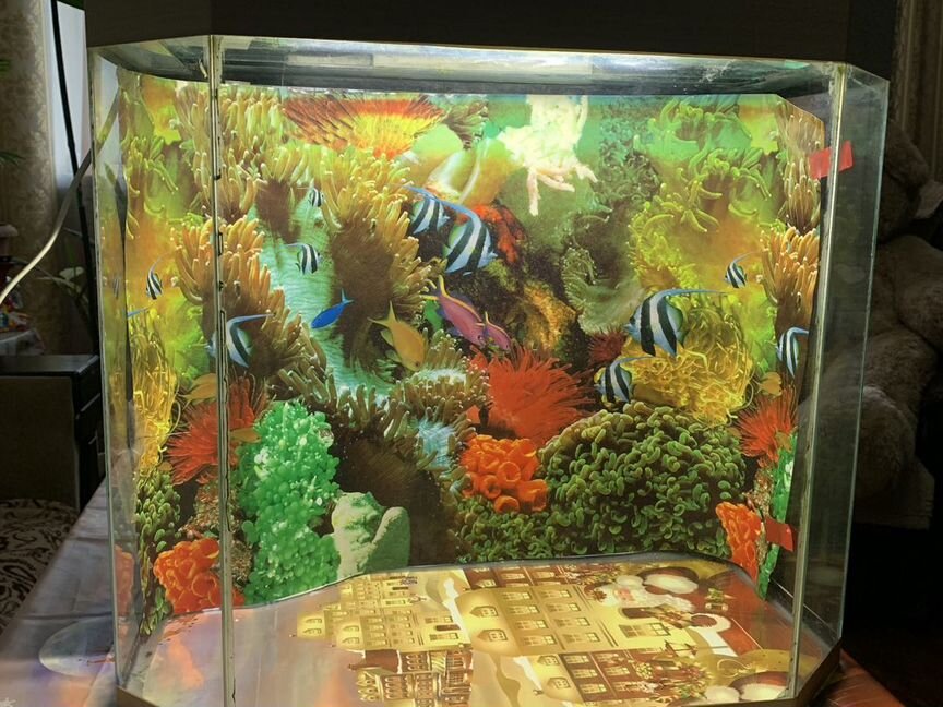 Аквариум для рыбок 35л с фильтром и нагревателем