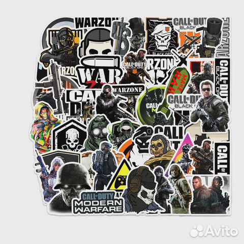 Наклейки стикеры call of duty 50шт. Виниловые купить в Нижнем Новгороде ...