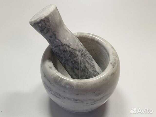 Новая мраморная ступка с пестиком для специй купить в Санкт-Петербурге ...
