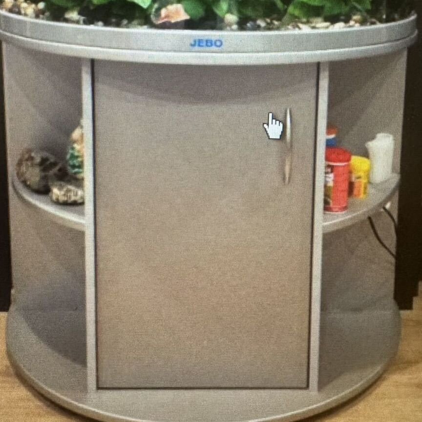 Аквариум Jebo R790 полукруглый новый серебро