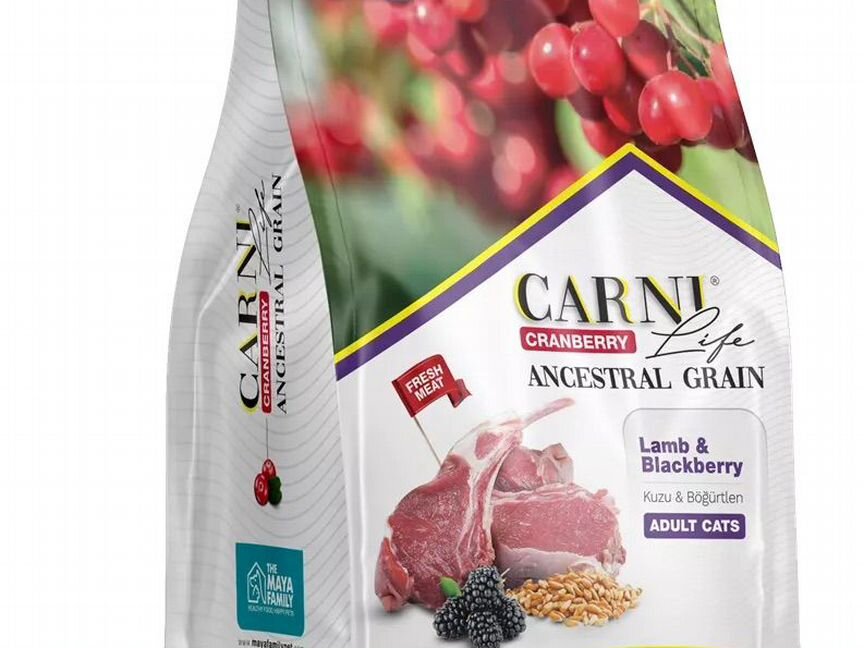 Корм для кошек carni life lamb&blackberry adult
