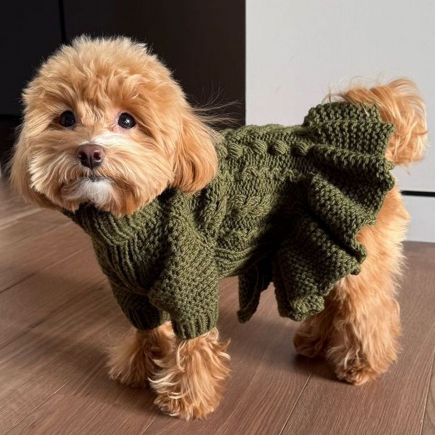 Платье вязаное для собак