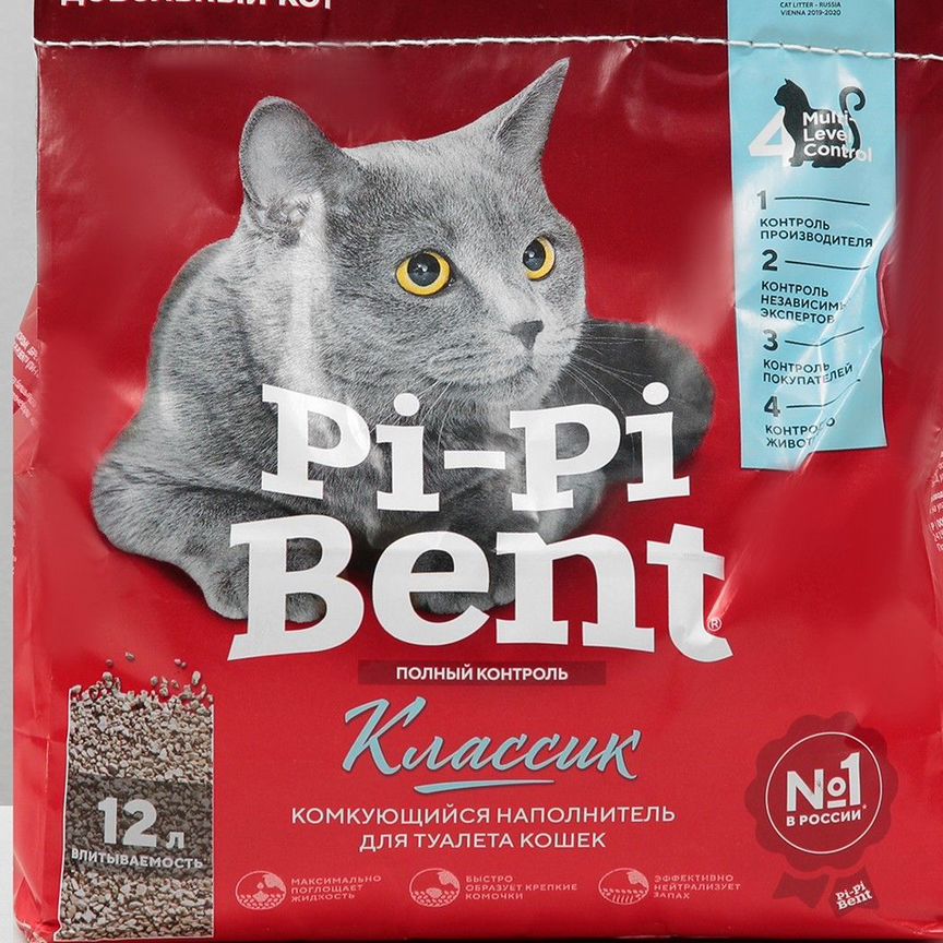 Pi Pi Bent наполнитель для кошачьего туалета 12 л