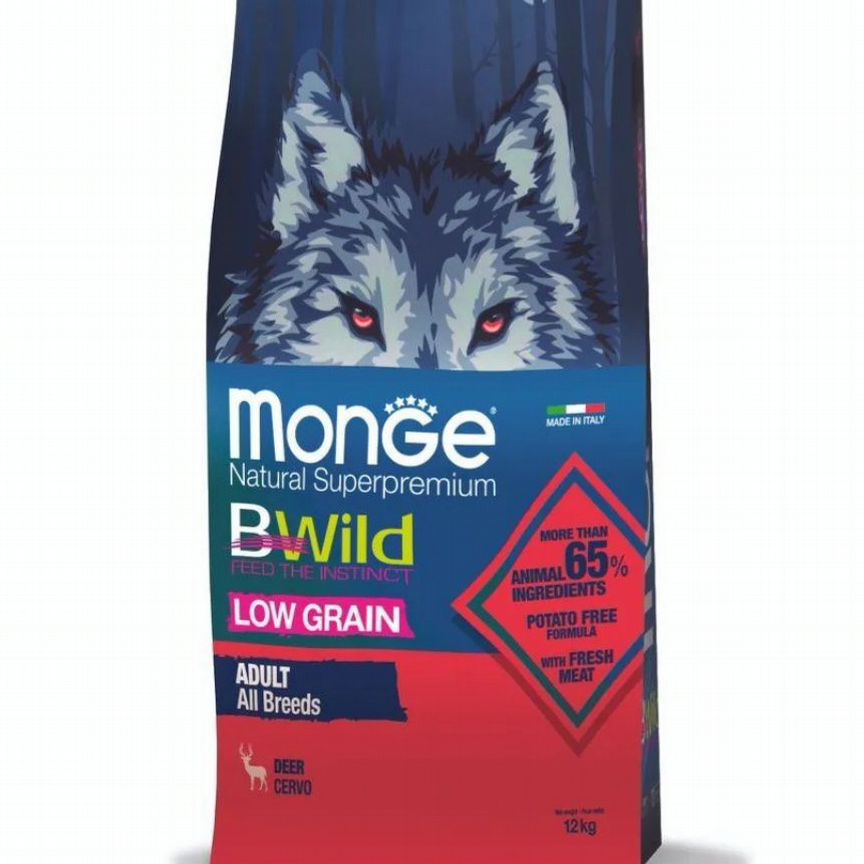 Корм для собак Monge BWild (Олень) 12кг