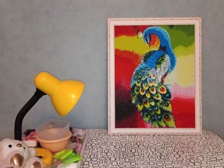 Картина алмазная мозаика"Павлин"