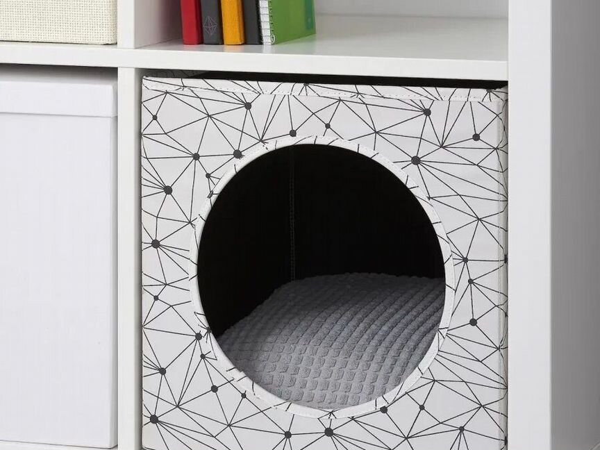Lurvig IKEA домик для кошки для kallax