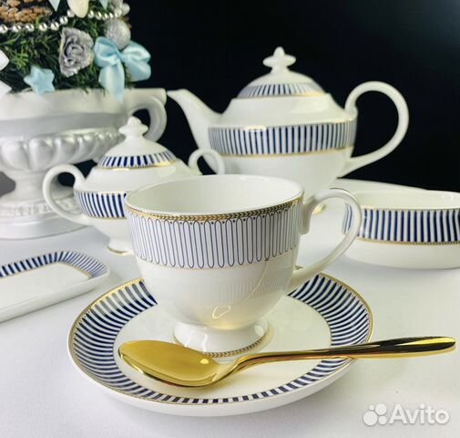 Чайный сервиз из костяного фарфора купить в Москве | Товары для дома и ...