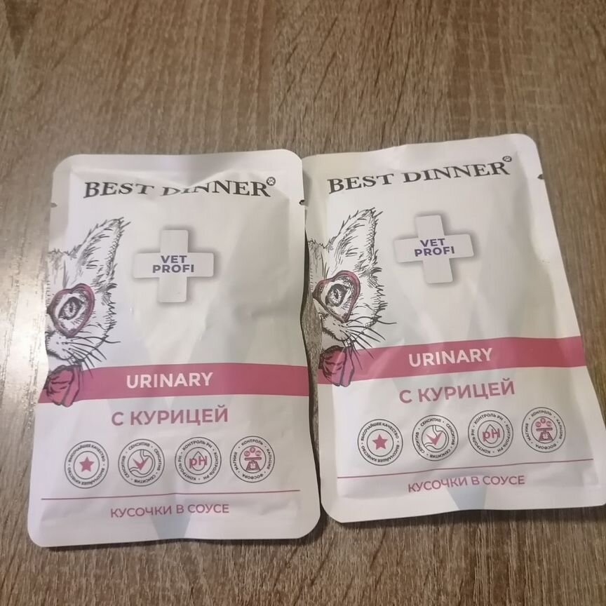Корм для кошек best dinner urinary с курицей