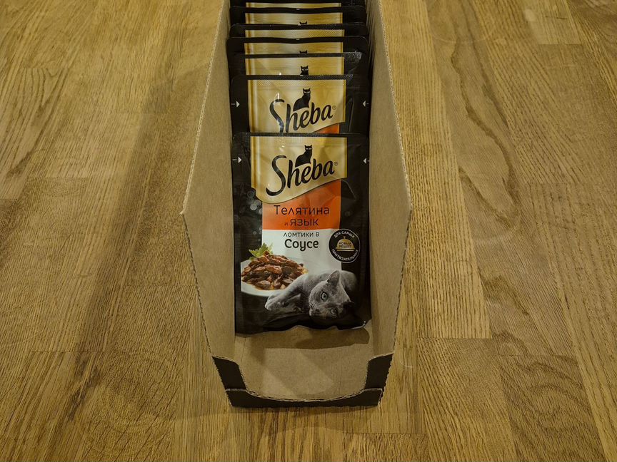 Влажный корм для кошек Sheba телятина и язык