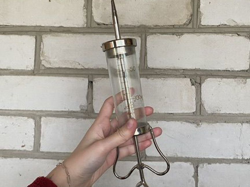 Шприц ветеринарный стеклянный