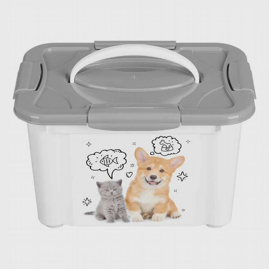 Контейнер для корма Lucky pet 5,5л (серый)