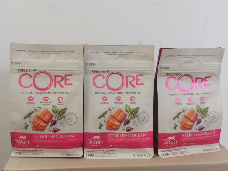 Корм для кошек wellness core 300 грамм 3 пачки