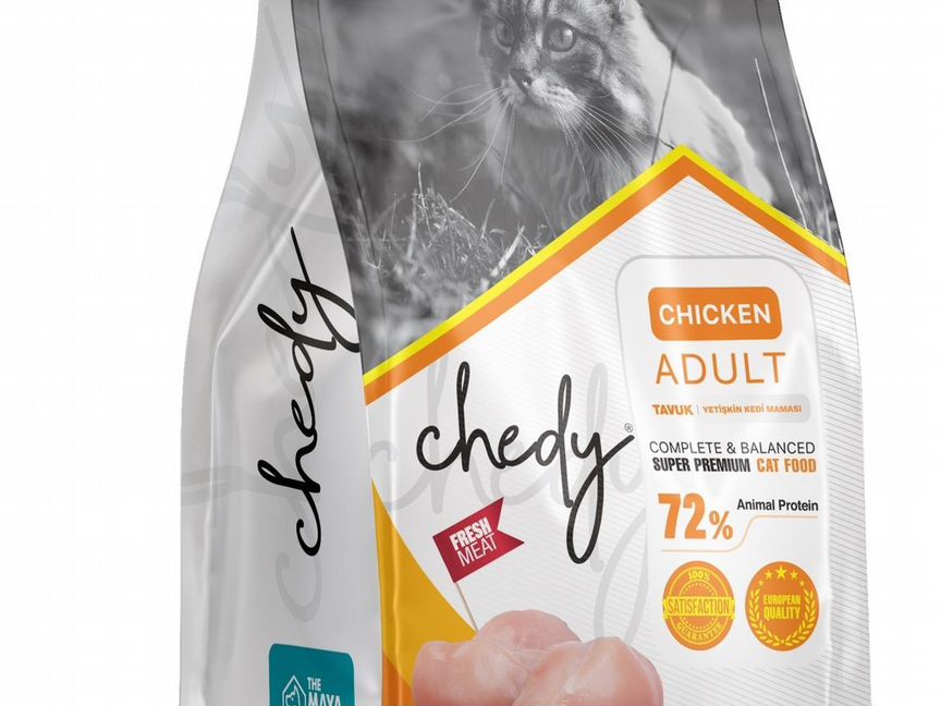 Chedy сухой корм для взрослых кошек, с курицей