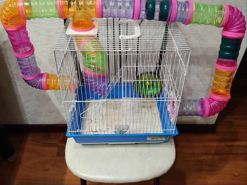 Клетка для хомяка с трубами