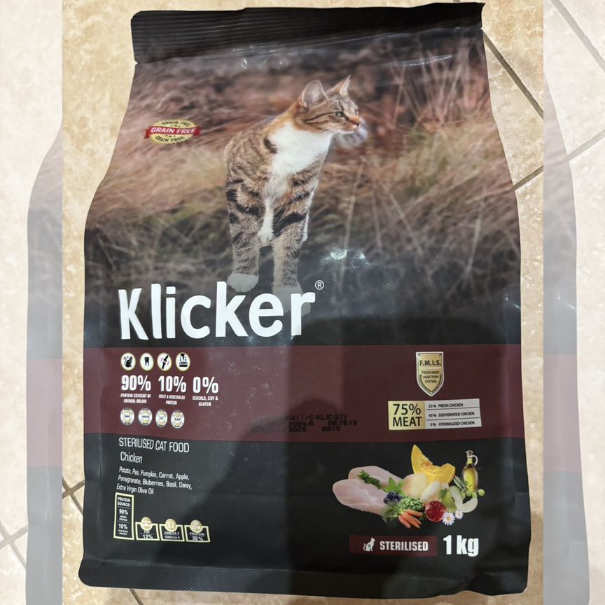 Klicker корм для кошек 1 кг курица