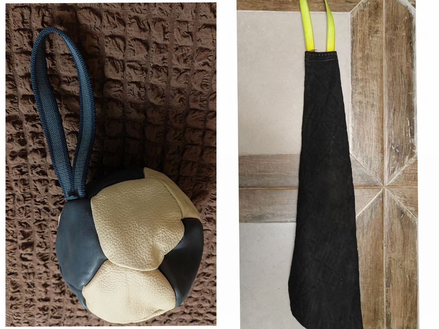 Ухватка Julius-K9/кожаный мяч для собак