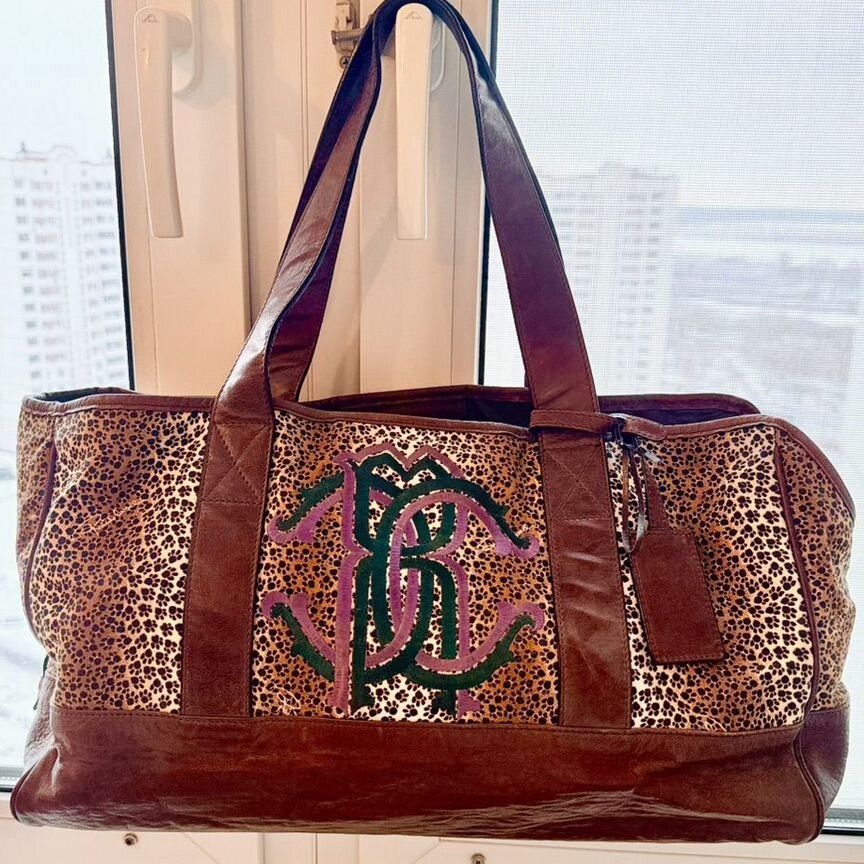 Сумка переноска для собак roberto cavalli