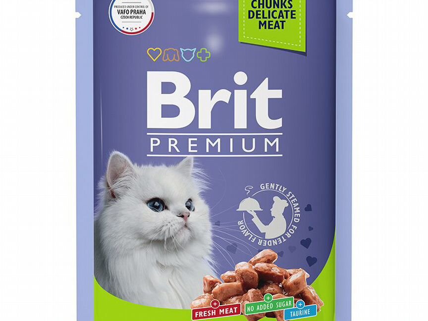 Brit пауч для взрослых кошек с ягненком в желе