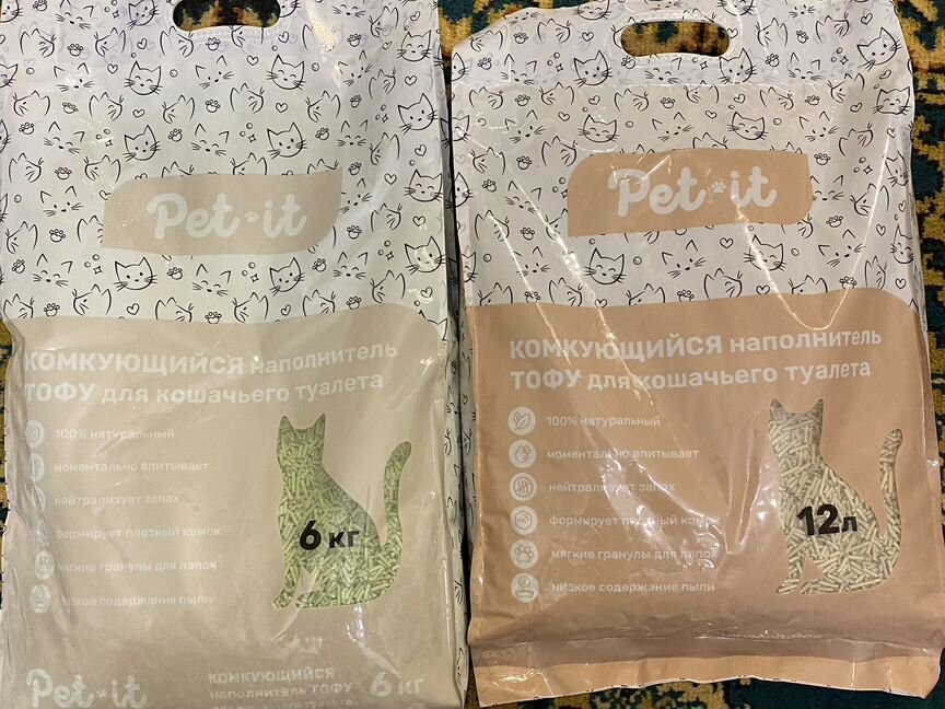 Кошачий наполнитель Тофу 12 литров