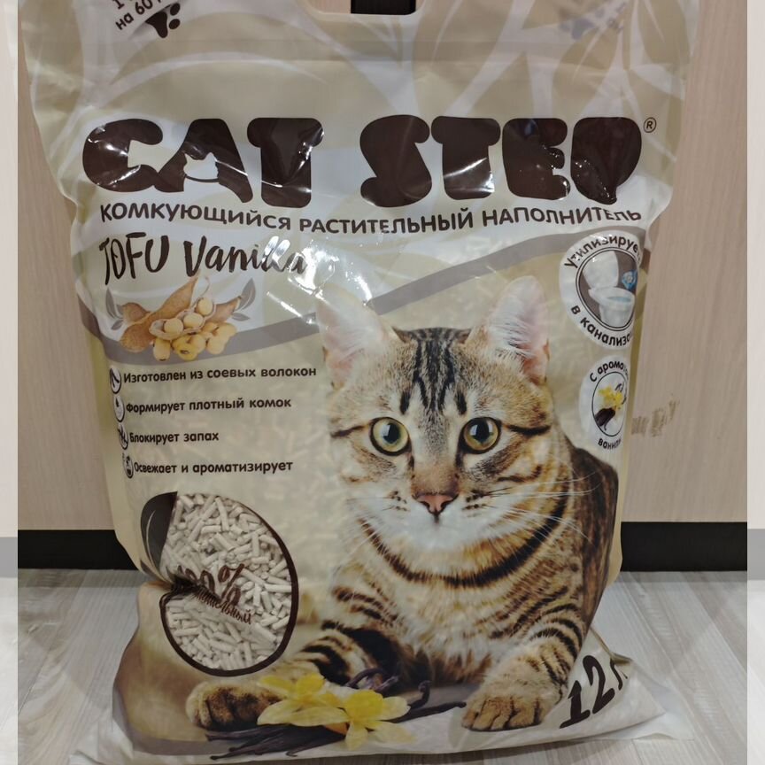 Наполнитель cat step тофу 12л