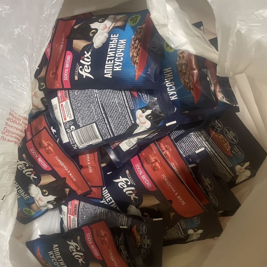 Корм для кошек Felix весь