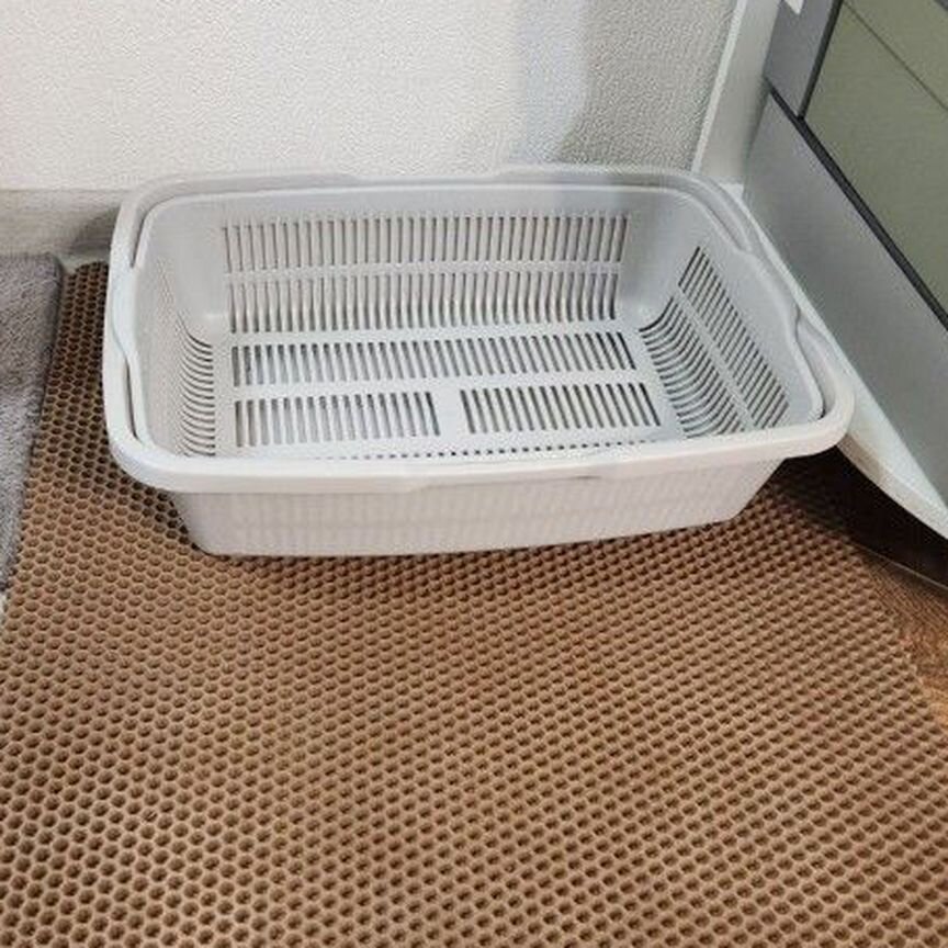 Лоток для кошек большой и коврик эва