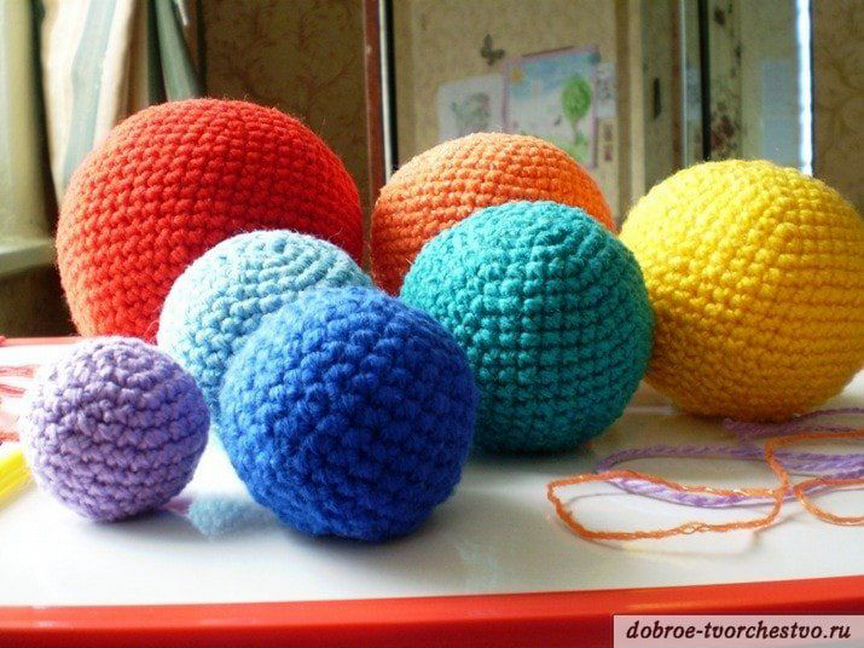Мячики вязаные для животных и детей.Обмен