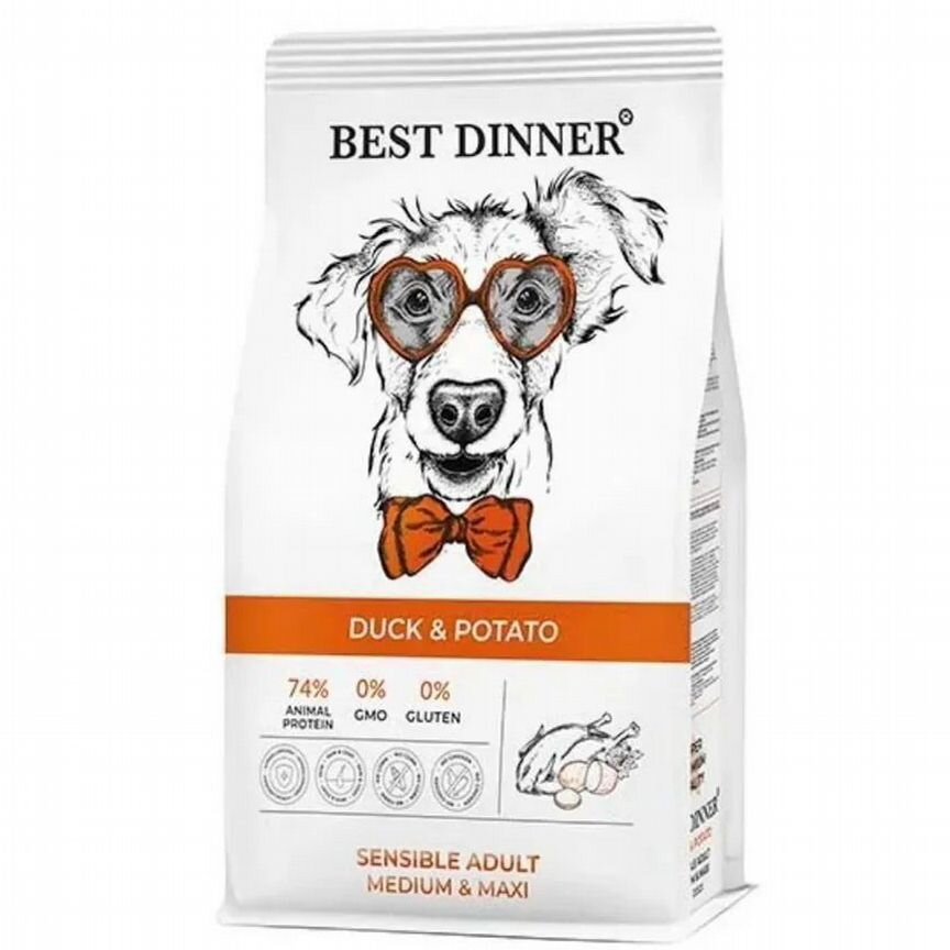Best Dinner Adult Medium/Maxi утка/картофель 18кг