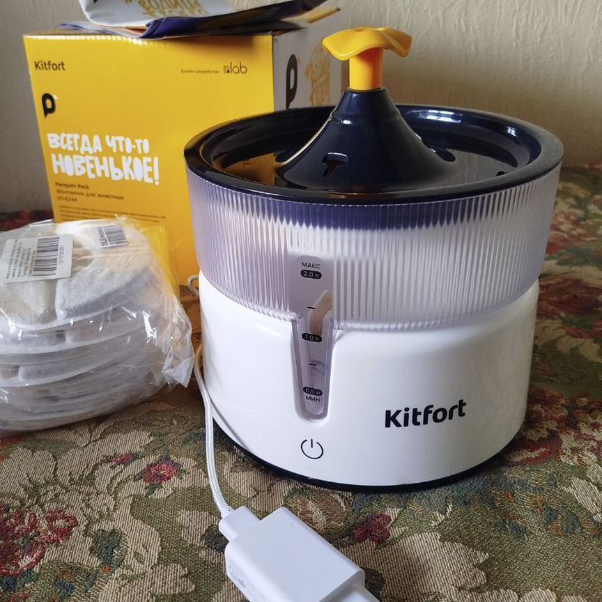 Фонтанчик для кошек Kitfort кт-6244   12 фильтров