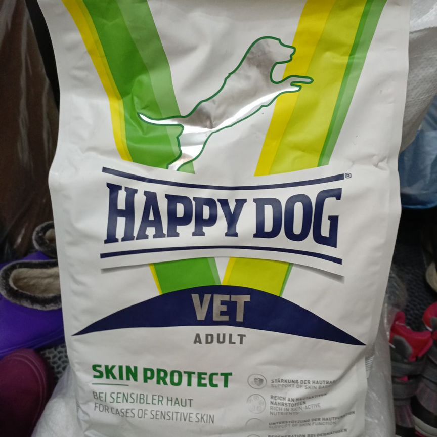 Корм для собак happy dog vet skin protect