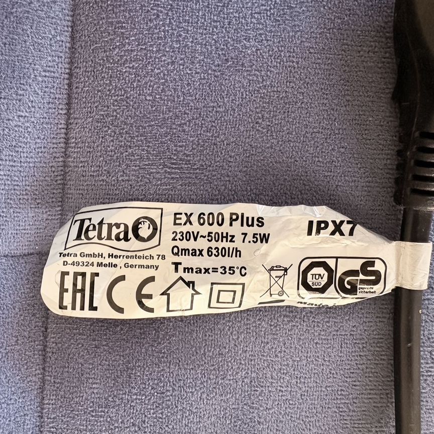 Внешний аквариумный фильтр Tetra EX600 Plus