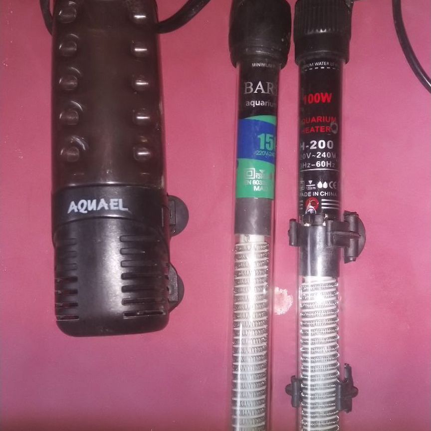 Аквариум, аэратор, обогреватель