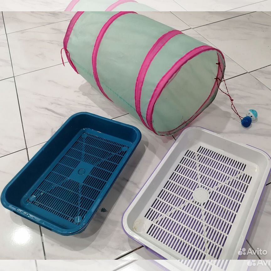 Лоток для кошек, кролика и тунель