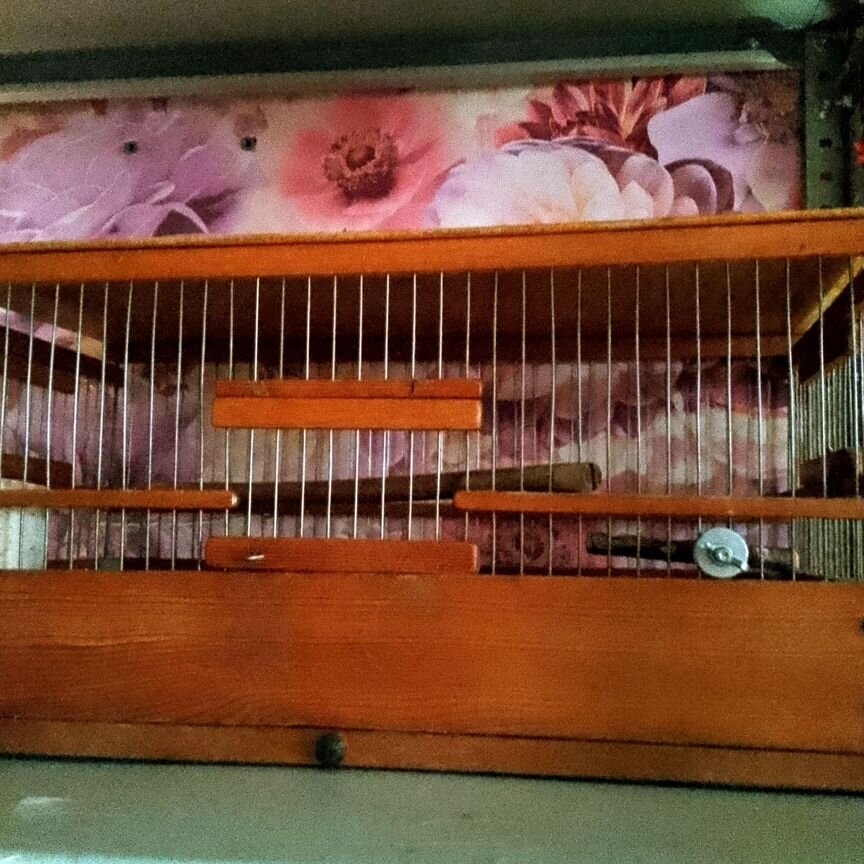 Клетка для птиц большая деревянная