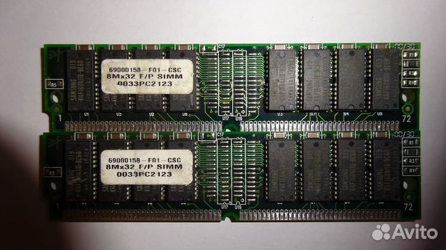 Simm 72 pin 64Mb FPM (2x32MB) комплект #131 купить в Москве с доставкой ...