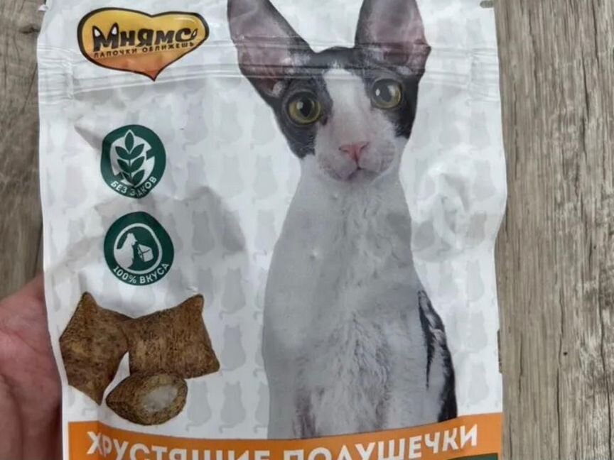 Мнямс хрустящие подушечки для кошек