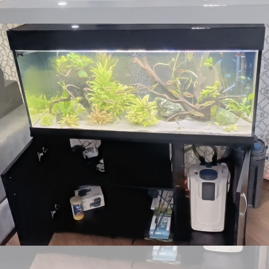 Аквариум с тумбой и 2 фильтра