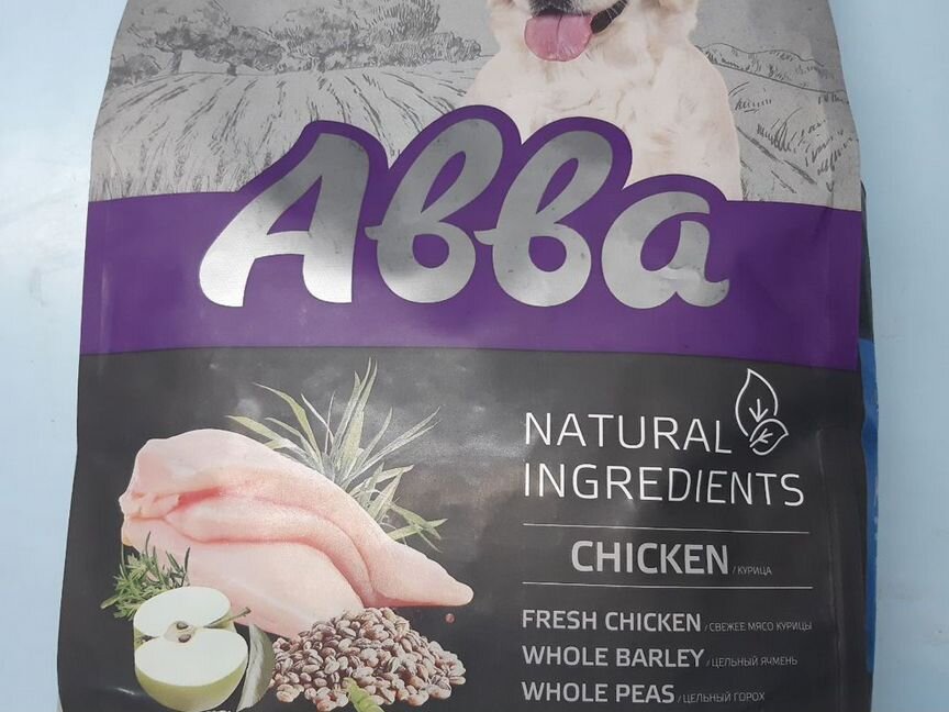 Сухой корм Авва Natural Ingredients с курицей 3 кг