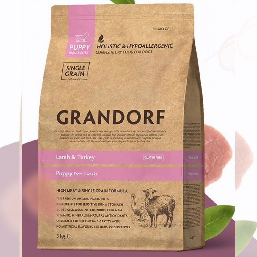 Сухой корм для щенков grandorf 3 кг