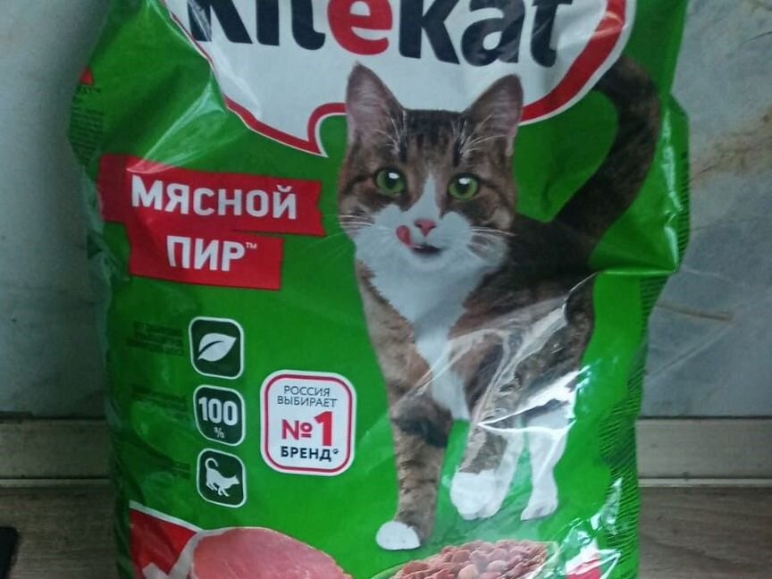 Корм для кошек Китекет 1.9 кг мясной пир